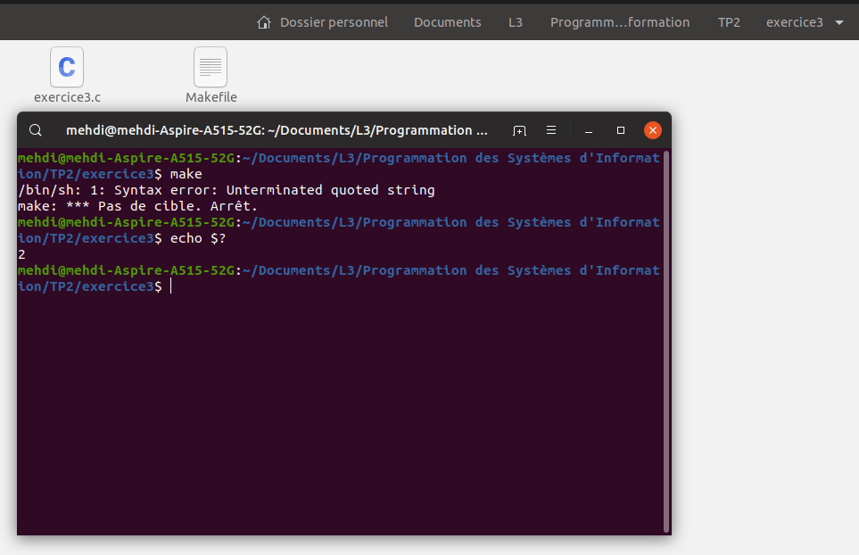 [Résolu] Commande make ne fonctionne pas - Unterminated quoted string par 3adess - page 1 ...